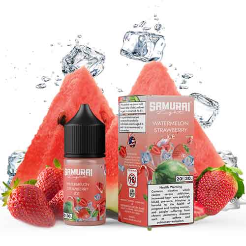 Watermelon Strawberry Ice Saltnic - Samurai Light – Vape Jeddah – KSA